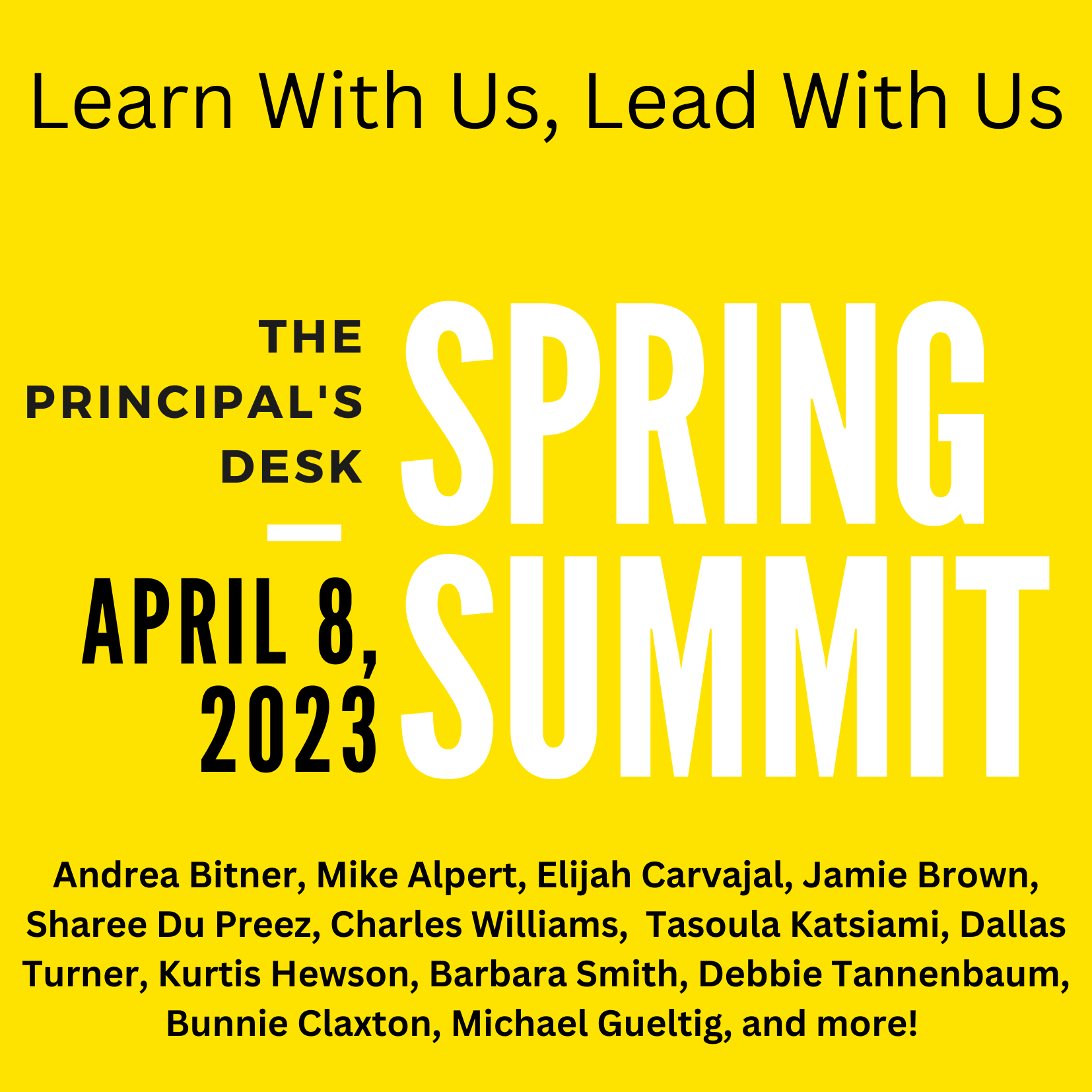 The Principal’s Desk Spring Summit – THE PRINCIPAL'S DESK